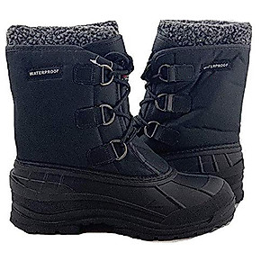 Labo Pro Men's Winter Snow Boots Shoes Waterproof Insulated Lace UP (D,M) BLACK107LB-7.5