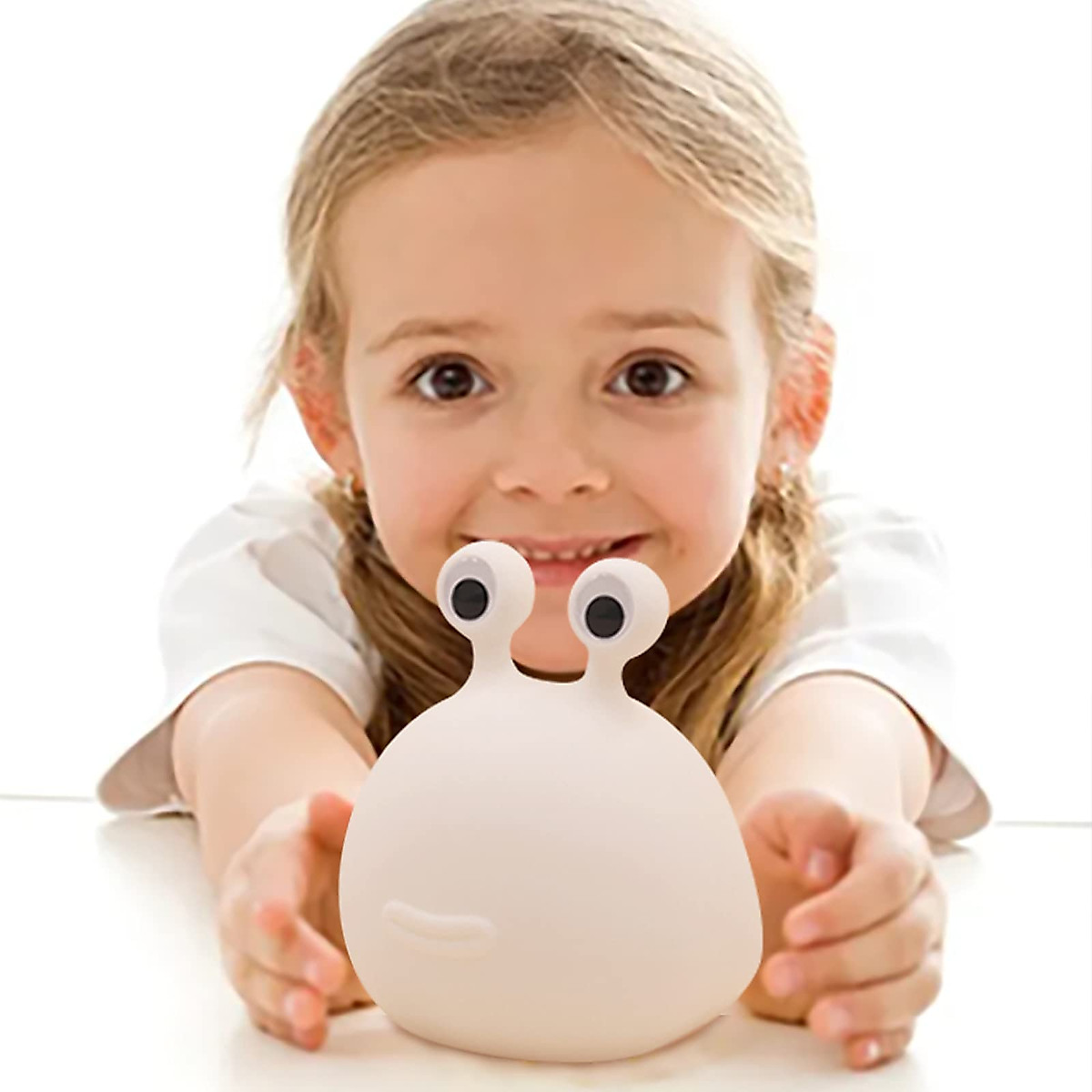 MUID Original Authentic Slug Night Light with Touch Sensor for Bedroom, Nursery Squishy Silicone Soft Night Light for Breastfeeding, Cute Animal Bedside Lamp for Baby Kids Teens