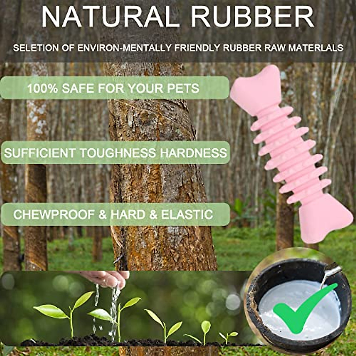CGBD Puppy Toys, 6 Pack Dog Chew Toys for Puppy Teething Cute Pink Dog Toys for Small Breed Puppies Teething Toys for Cleaning Teeth Outdoor Interactive Toy Soft Durable Puppy Chew Toys for Small Dogs