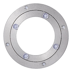 Swivel Turntable Lazy Susan Heavy Duty Aluminium Alloy Rotating Bearing Turntable Round Dining Table Smooth Swivel Plate for Kaleidoscopes Tabletop Serving Trade Show Displays(4 inch)