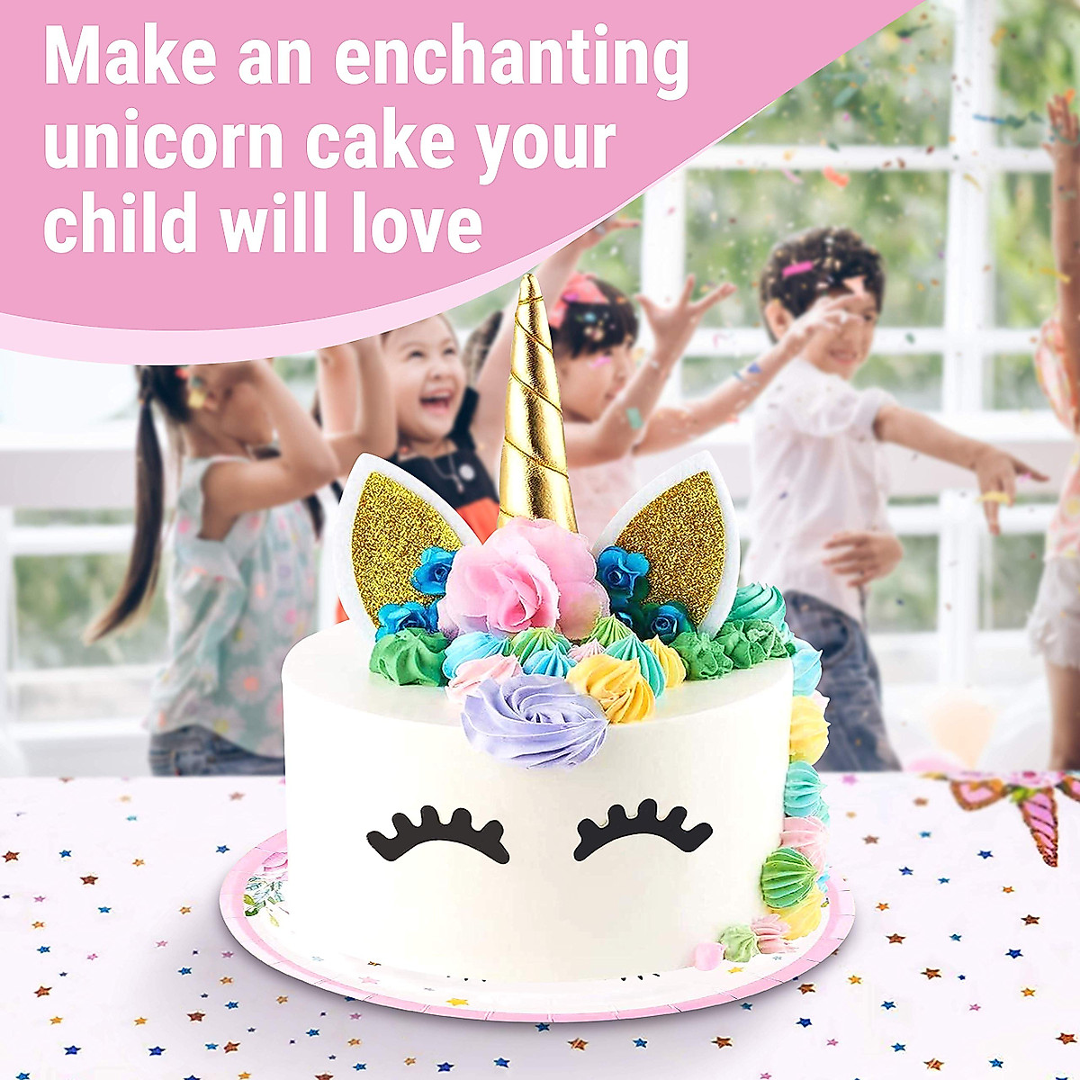 Discovering DIY Unicorn Birthday Decorations for Girls - Party Supplies Kit for 16 Guests w/ Plates, Cups, Goody Bags, Utensils, Napkins, Cake Cutter & Topper, Candles, Table Cloth and Banner