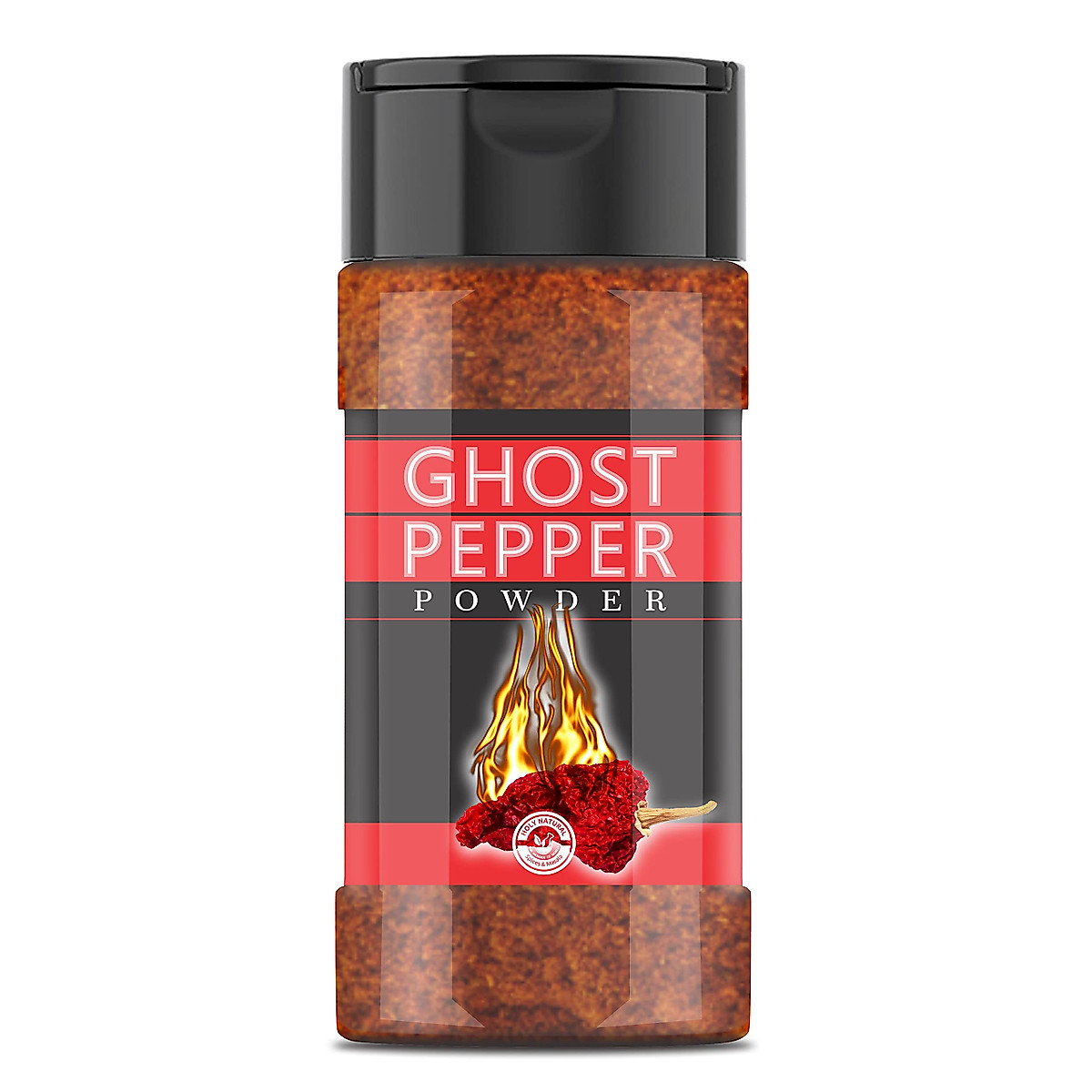 Ghost Pepper Powder (Bhut Jolokia Chili) - 3.5 oz/100 gm, 100% Pure, Smoked, Hottest & Spicy Chili Powder, Add Unique, Delicious, Complex and Smoky Flavor to Your Favorite Dishes