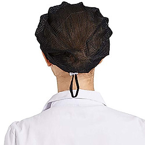 Nanxson 3pcs Unisex Chef Hat Elastic Kitchen Chef Hat Cooking Chef Cap Food Service Hair Net CF9061 (Black)