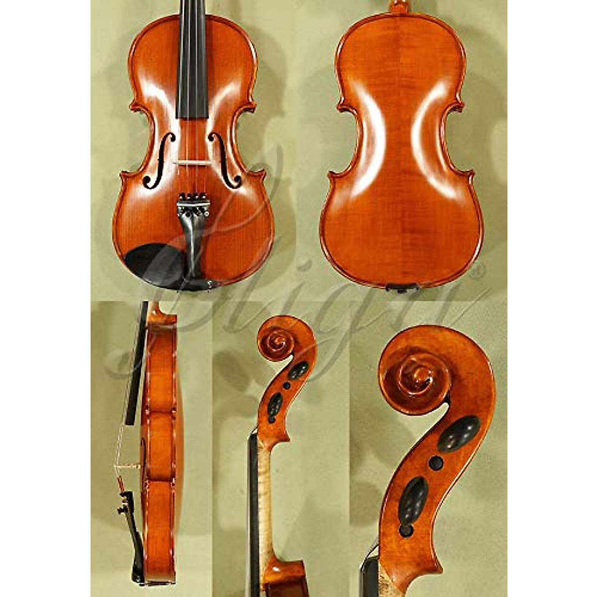 4/4 Full size Student 'GEMS 2' Model, a Gliga Violin Handmade in Romania, Advanced Student Level, Hand Varnished, Hand Inlaid Purfling, Hand Carved Solid European Wood, Fully Set Up