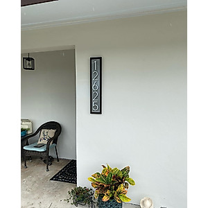 White Mailbox Numbers for Outside - 5 Inch Modern Floating House Numbers for Outside, Creats Attractive Interesting Shadows, High Gloss Number 6