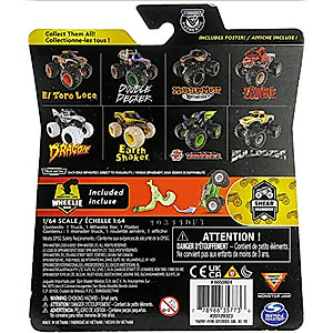 Monster Jam 2021 Spin Master 1:64 Diecast Monster Truck with Wheelie Bar: Shear Madness Grave Digger