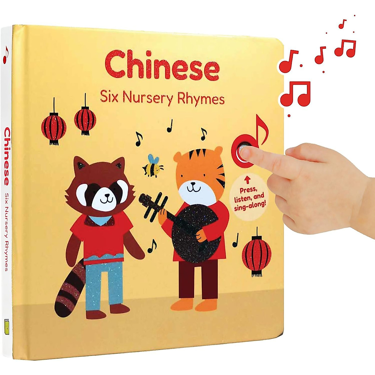 Chinese Nursery Rhymes Book | Mandarin Sound Book for Children with Pinyin and English Translation | Interactive and Educational Chinese Bilingual Toy for Baby, Toddler 1-3 and 2-4