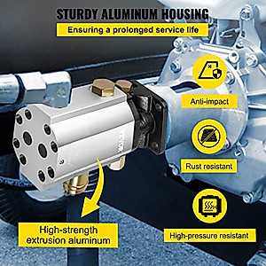 Bestauto Hydraulic Wood Splitter Pump 3000 PSI 2 Stage Log Splitter Pump 13 GPM, Hydraulic Gear Pump 3600 RPM Aluminum Log Splitter Pumps 1/8" Keyed Shaft for Gas Log Splitters/Hydraulic Power Units