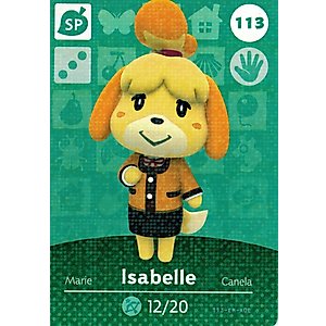 Nintendo Animal Crossing Happy Home Designer Amiibo Card Isabelle (Winter) 113/200 USA Version