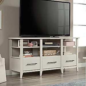 Sauder Summit Station Credenza TV Stand with Storage, L: 58.50" x W: 17.48" x H: 29.02", Glacier Oak Finish