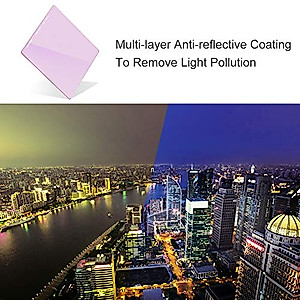 K&F Concept 100 x 100mm Natural Night Filter Anti-Light Pollution Filter for Night Photography Sky/Star Astrophotography with 28 Multi-Layer Coated