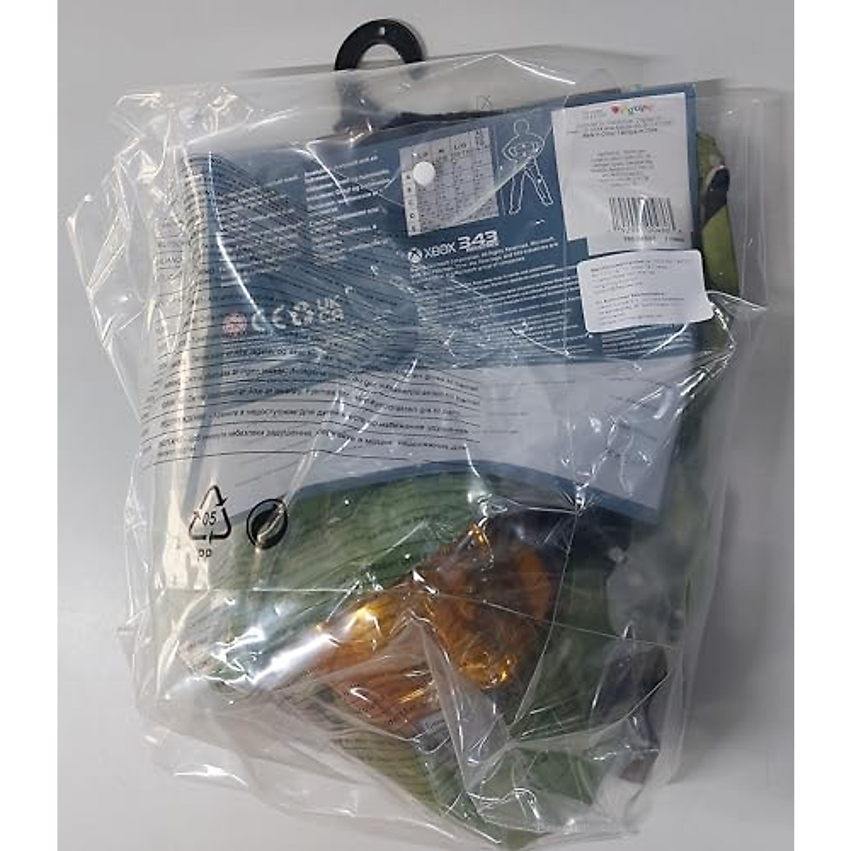 Halo Infinite Master Chief Costume, Kids Size Video Game Inspired Character Jumpsuit, Classic Child Size Large (10-12), Green & Black