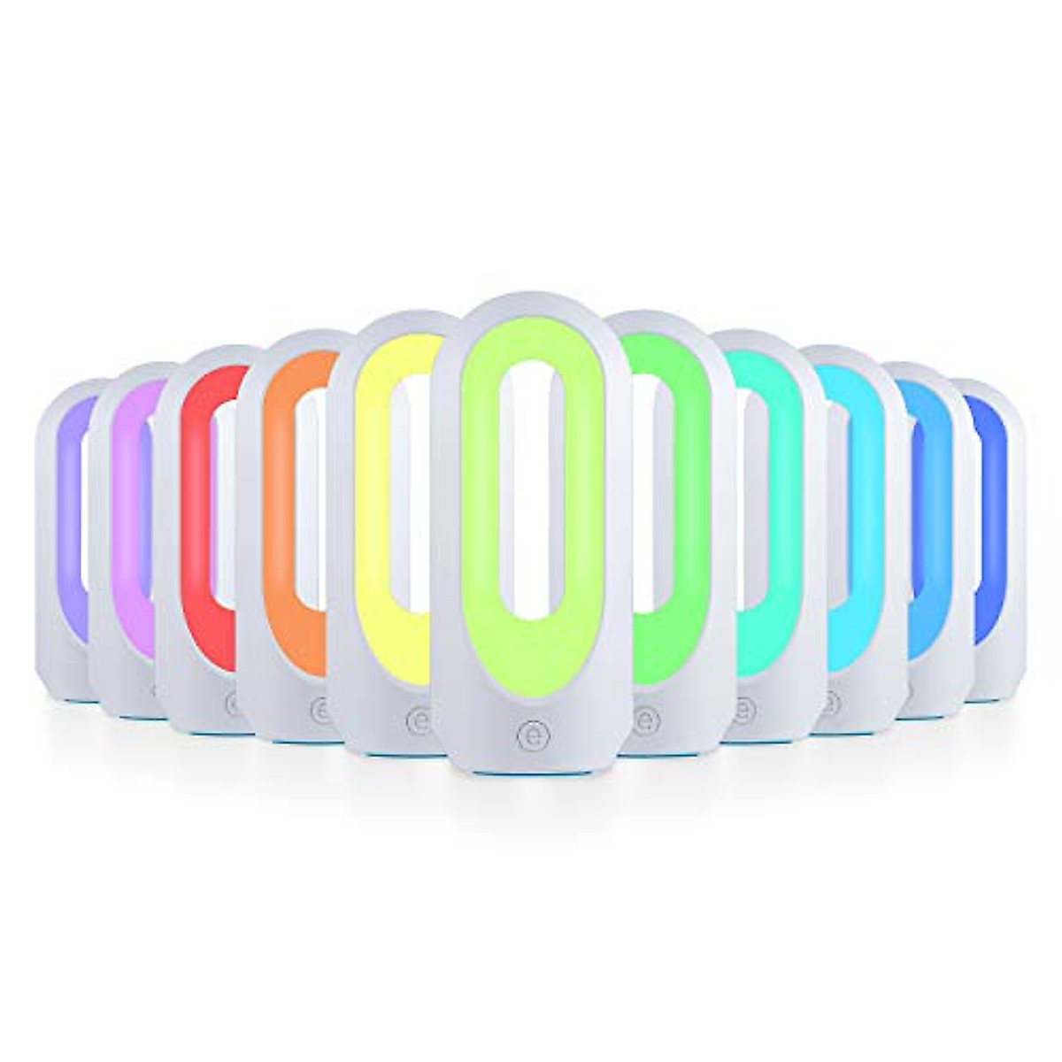 Enbrighten Color Changing LED Lamp, Modern Night, Dimmable Whites & Vibrant RBG Colors, Dorm Essentials, Ideal for Home Office, Gaming, Bedroom, Kids Room, Reading Light, 49632, Plastic, White