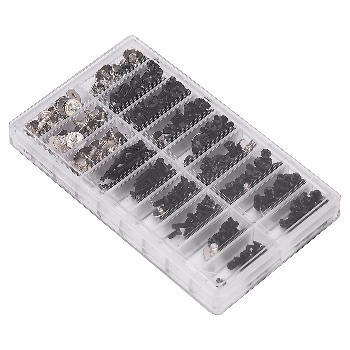 360Pcs M2 M2.5 M3 Cross Screw Kit Computer Screws Kit Alloy Steel Micro Cross Screw Assortment Set Fasteners