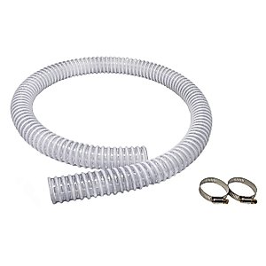 Sealproof 1.25 x 59 Inch Pool Filter Pump Connection Hose for 1-1/4 (32mm) Intex Systems and Above Ground Pools, Premium Quality Kinkproof PVC, Made in USA | Includes 2 Hose Clamps