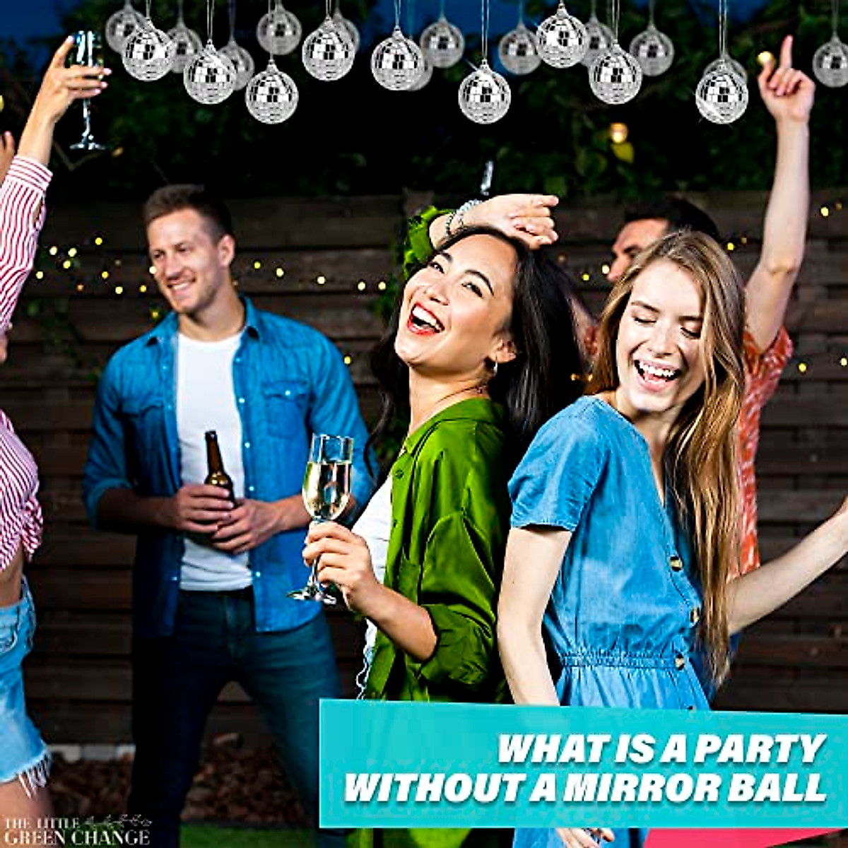 24Pcs Mini Disco Ball Party Decorations - Silver Mini Plastic Ornaments Small Disco Balls Valentines Tree Decorations for Wedding - 2" for Disco Party Decorations Holiday Tree Wedding Party Festival