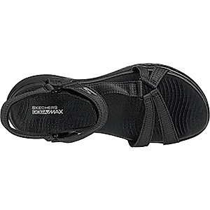 Skechers womens On-the-go 600 - Brilliancy Sport Sandal, Black, 9 US