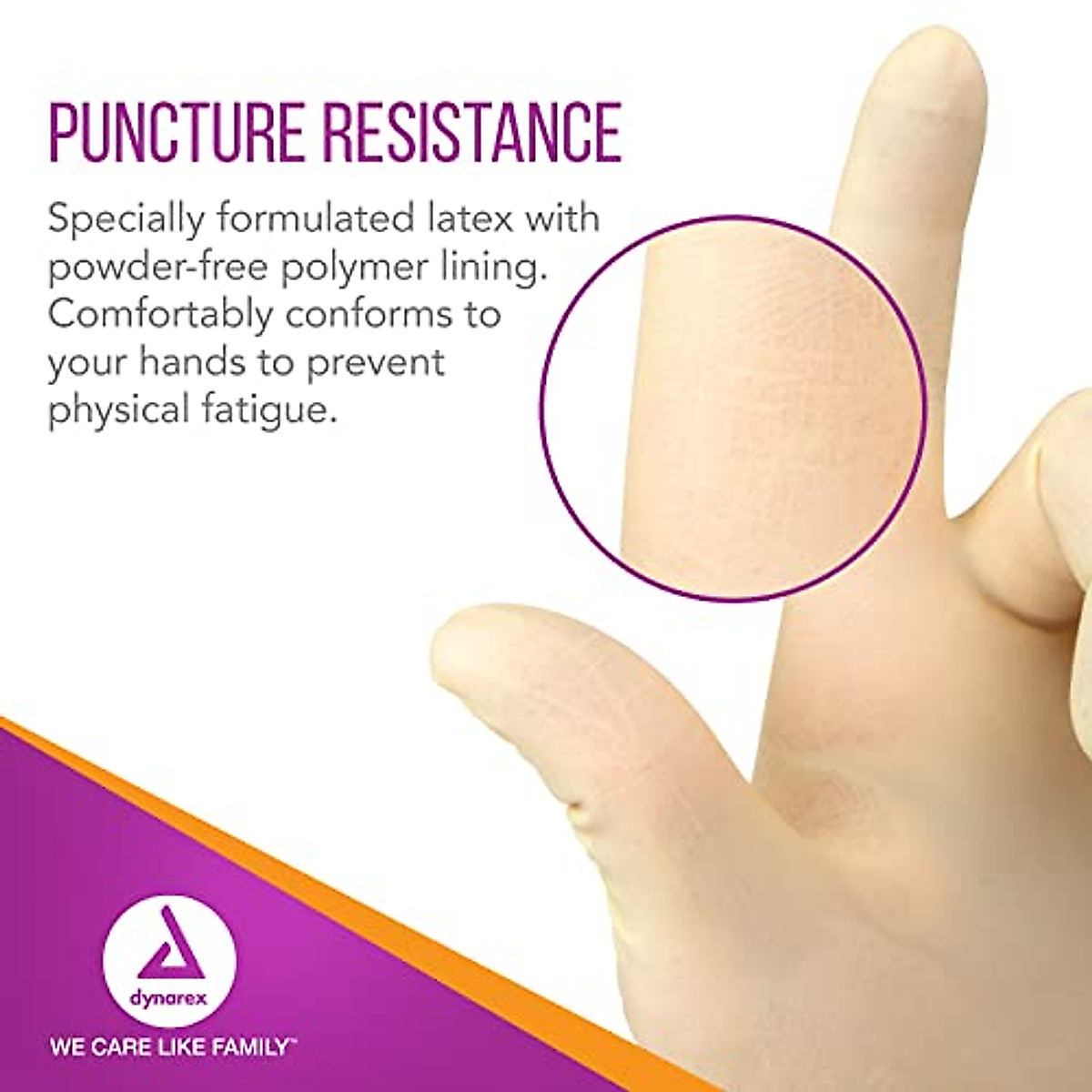 Dynarex Sterile Disposable Latex Surgical Gloves, Powder-Free and Sterile, Packaged in Pairs, Professional Medical and Healthcare Use, Veterinary Clinic, Bisque, Size 6.5, 1 Box of 50 Pairs of Gloves