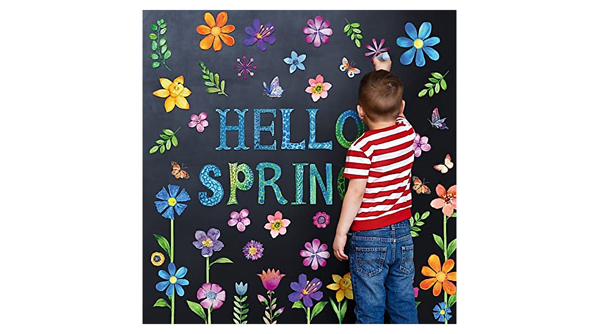 Spring Floral Cut-Outs Set - 47 Vibrant Decorations & Glue Points