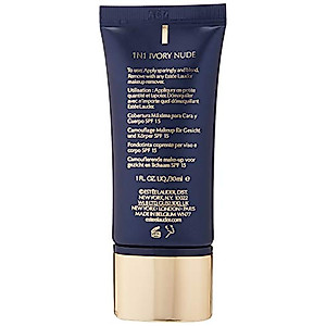 Estee Lauder Double Wear Maximum Cover Camouflage Makeup for Face and Body Broad Spectrum Liquid SPF 15/1.0 oz. 1n1 Ivory Nude