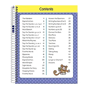 Wipe Clean Kindergarten Workbook for Kids Ages 5-6: All Subjects Including Writing, Math, Sight Words, Phonics, Reading, Addition and Subtraction, and More! Includes Dry Erase Marker