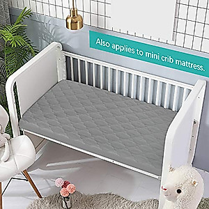 Biloban Waterproof Pack and Play Mattress Topper with Waterproof Pack n Play Sheets