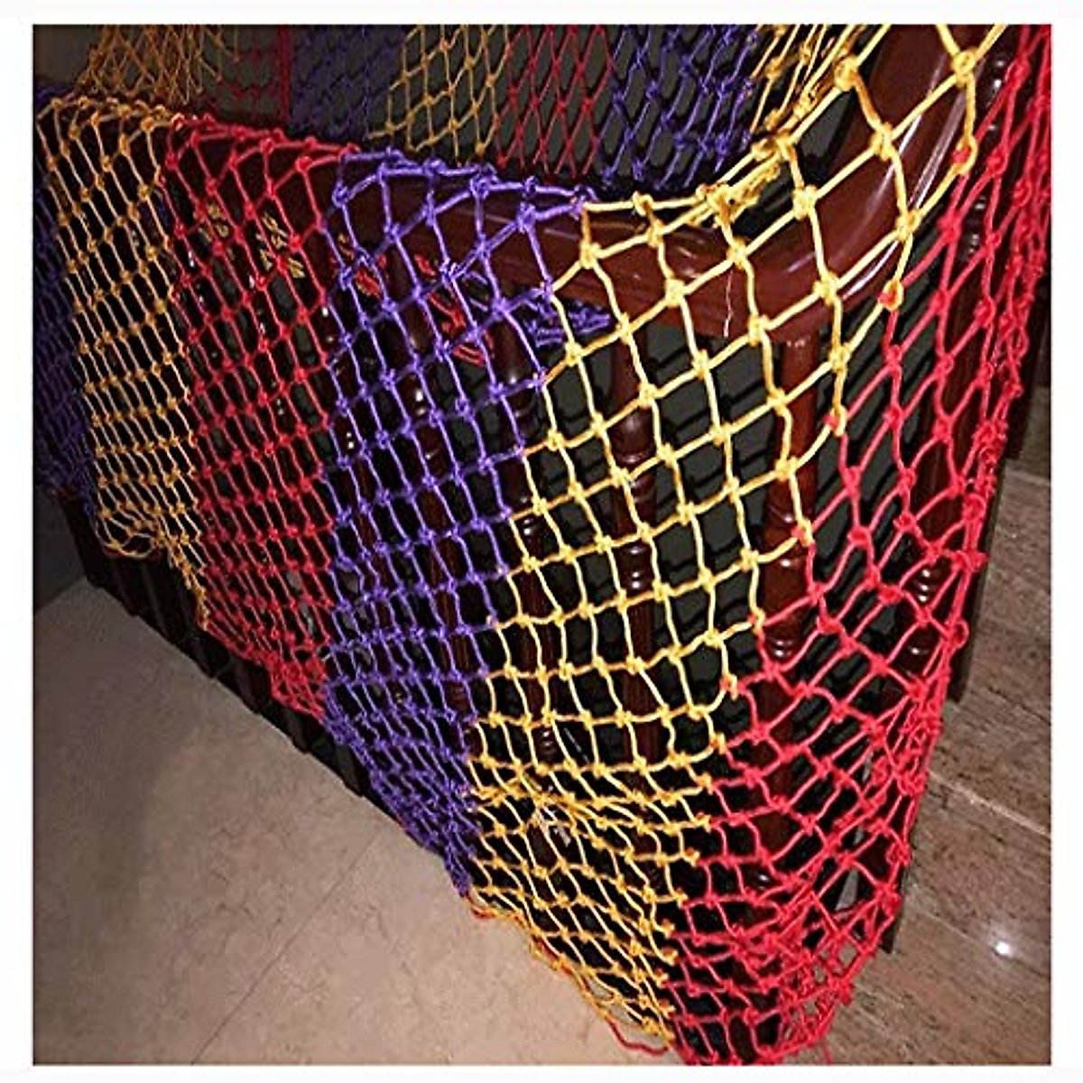 MAGFYLY Banister Guard net Child Safety nets, Rope Thickness 6mm, 5cm mesh, Playground Play net Children's Stairs Anti-Fall net Isolation net Garden Plant Fence Cargo Network (Size : 33M)