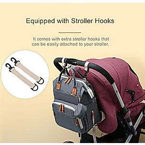 HLTxia Diaper bag Backpack, Multi-function Portable Backpack, Unisex Travel Back Pack, Large Travel Diaper Bags for Dad & Mom (Bicolor)