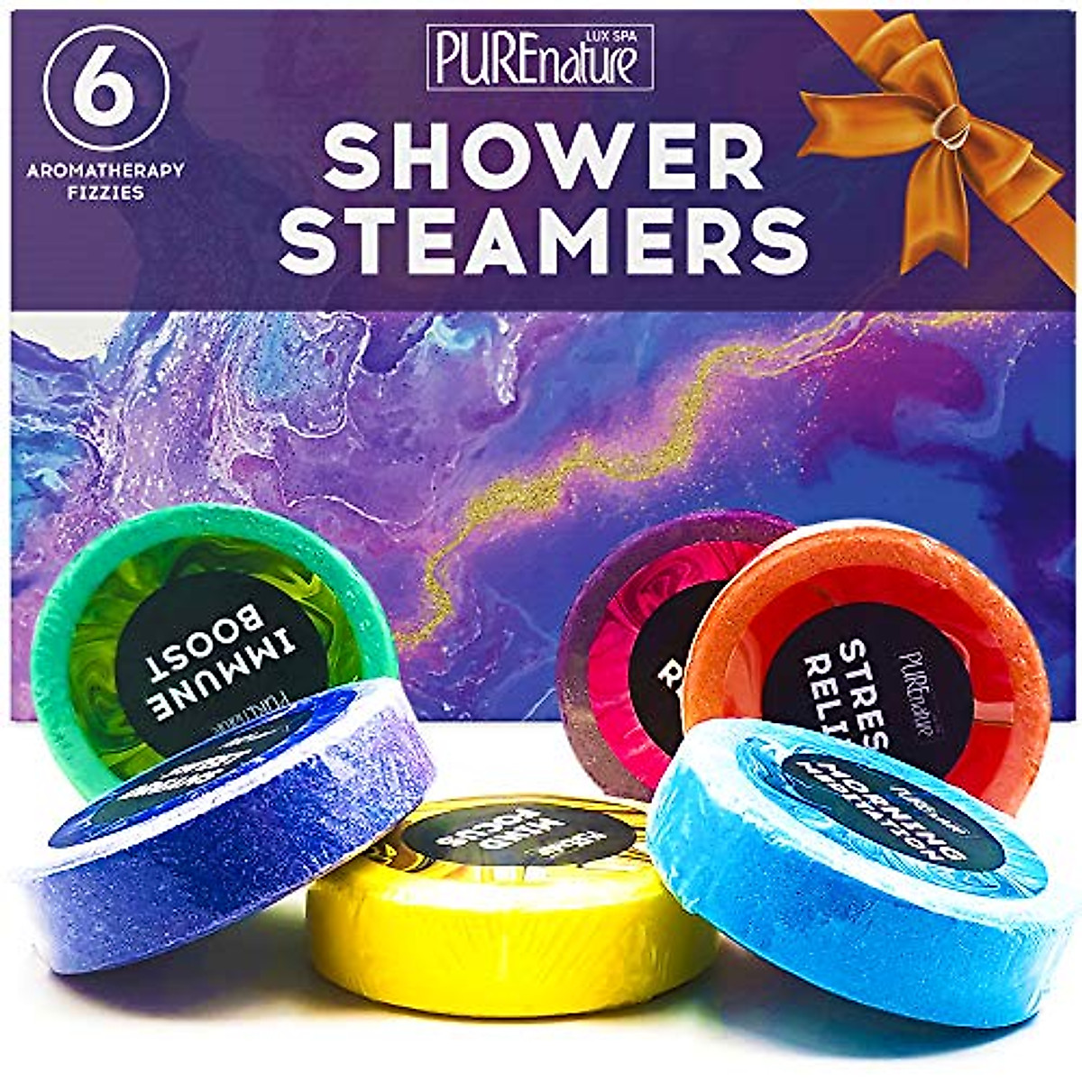 Aromatherapy Shower Steamers - Bath Bombs for Showers - Stress Relief and Relaxation Spa Gifts for Women and Mom Who Has Everything - Relaxing Tablets with Eucalyptus, Lavender for Relaxation