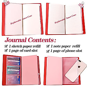 To My Granddaughter’s Gift - Pink Leather Journal+Heart Diamond Pen Set ,Engraved Notebook Writing Journal,Refillable Notepads,Travel Diary Graduation Back to School,Christmas,Birthday Gifts for Girls(7.9"x4.7") (To Granddaughter Journal)