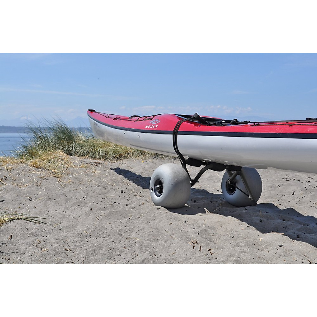 Seattle Sports BigSand Surfer Center Kayak Carrier Cart Dolly with Beach Ballon Tires for Sand - 150lb Capacity