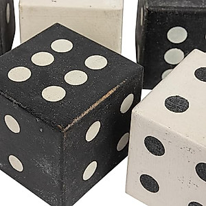 Decorative Mango Wood Dice (Set of 6 Pieces)