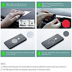 ONTHIS All-Metal Magnetic Phone Holder for Car Dashboard, Universal Cell Phone Mount for Car with Super Strong Magnet 360° Rotation Universal Dashboard car Mount Fits All Smartphones