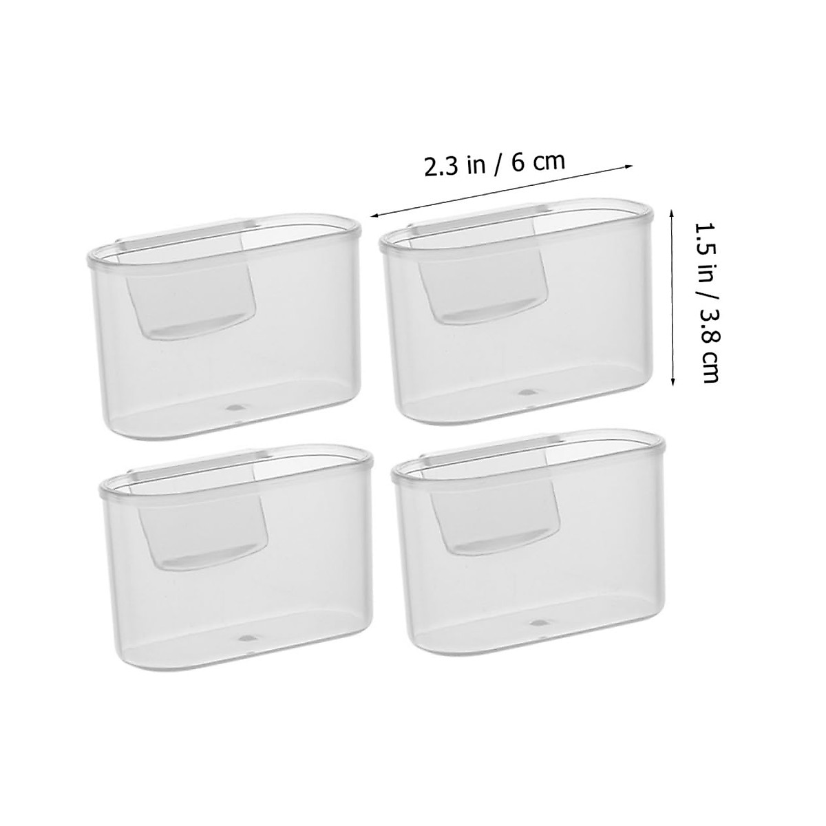 FUNOMOCYA 6Pcs Refrigerator Side Box Clip Storage Containers Small Hanging Sauce Organizer for Fridge Space Saving Fridge Bins for Condiments Kitchen Organizer
