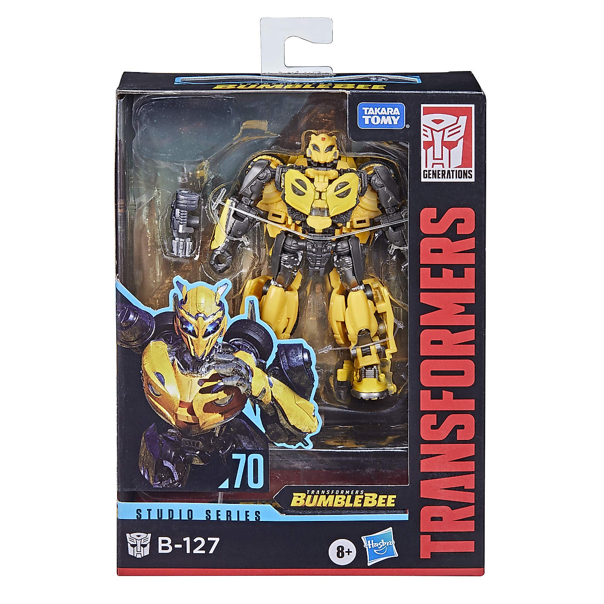 Transformers Toys Studio Series 70 Deluxe Class Bumblebee B-127 Action Figure - Ages 8 and Up, 4.5-inch, Yellow