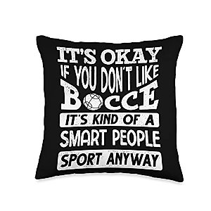 Boules - Lawn Bowls Bocce Ball Sports Designs Ball Player Boules Bocce Quote Throw Pillow, 16x16, Multicolor