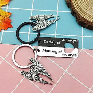 Baby Memorial Keychain Sympathy Gifts for Infant Baby Loss Miscarriage Gift Remembrance Keyring Mother Miscarriage Remembrance Key Chain Gift Jewelry Miscarriage Keepsake for Loss Child of Dad Mom