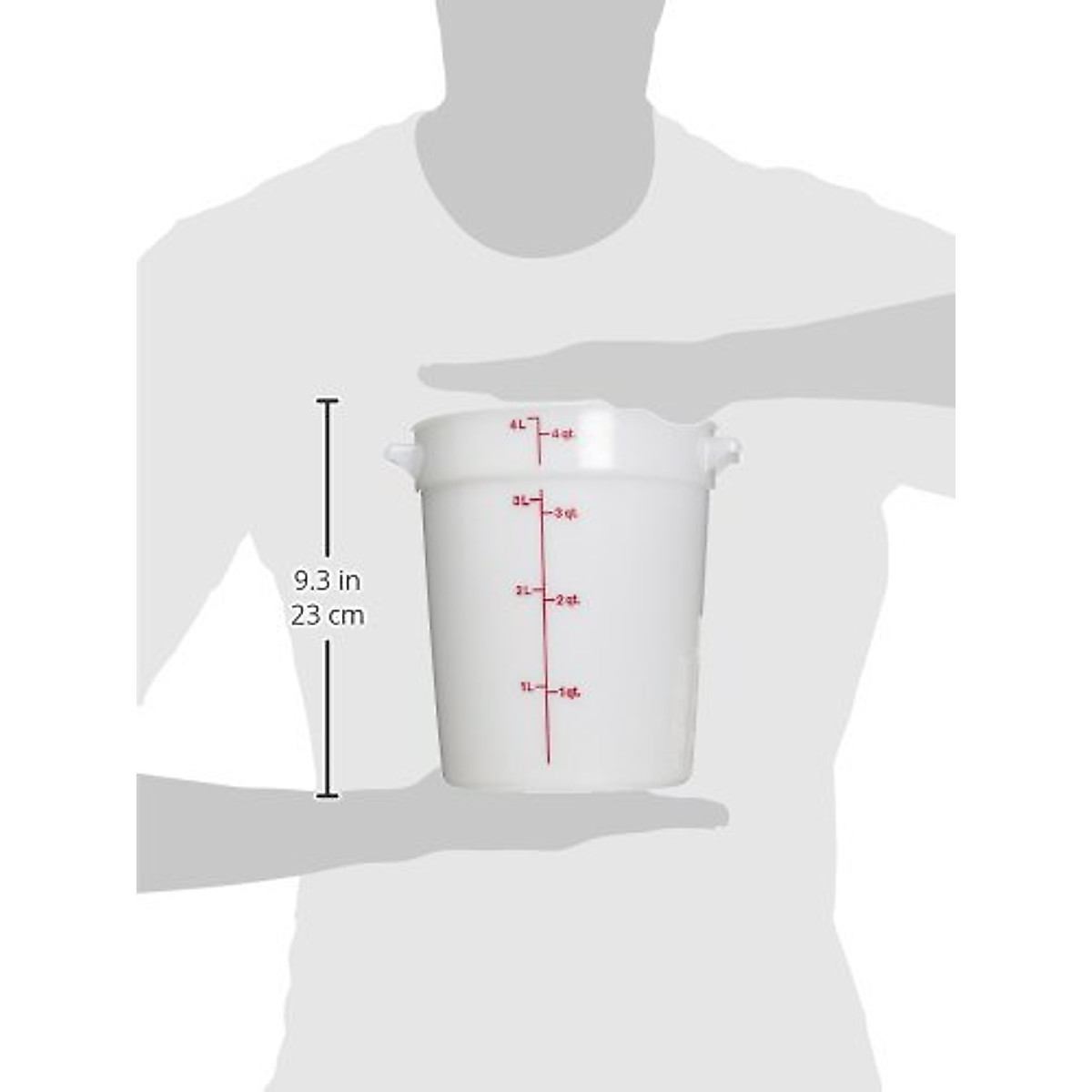 Cambro RFS4148 White Poly Round 4 Qt Storage Container