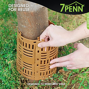 7Penn Tree Trunk Protector Guard - 10pk Plant Protector 13.7 x 9.1in Fruit Tree Fence to Help Shield Trees and Plants