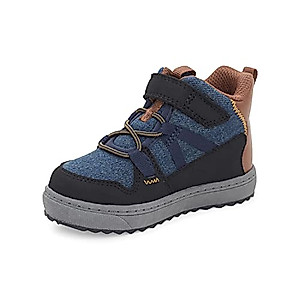 OshKosh B'Gosh Boy's Camino Fashion Boot, Navy/Tan, 12 Little Kid