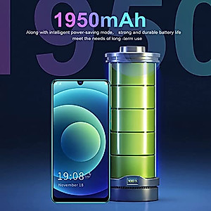 12Pro MAX Unlocked Cellphone, 6.26in HD Screen Mobile Phone, 1+8G Dual SIM Slots Smartphone for Android 8.1 (Green)