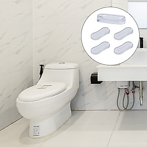 Housoutil 10 Pcs Toilet Anti-Collision Pad Toilet Seat Bumpers Replacement Sanitary Toilet Bumpers Toilet Bumper Pads Toilet Cover Pads Bidet Toilet Bumpers Toilet Plug Furniture