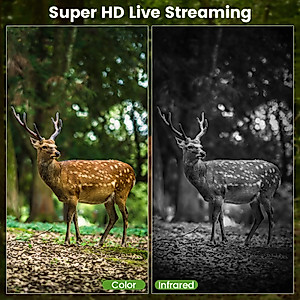 Vyze-Link 4G LTE Cellular Trail Camera, Outdoor Wireless Solar Game Cameras with Sim Card, Colorful Night Vision, Motion Activated, IP66, 360° Rotation, 2-Way Audio, No WiFi Needed, TF Card Included