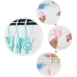20 Pcs Travel Hangers with Clips- Portable Folding Clothes Hangers Travel Accessories Foldable Clothes Drying Rack for Travel