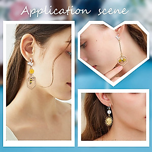 SUNNYCLUE 1 Box 200Pcs 4 Style Plastic Earrings Hooks Clip on Earrings Findings Plastic Earring Converters Clear Non Pierced Earrings Components for Jewelry Making DIY Dangle Earrings Craft Supplies