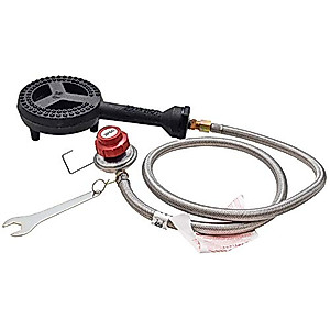 ARC G20S Heavy Duty Cast-Iron Burner Head up to 65,000 BTU, 0-20 PSI High Pressure Adjustable Propane Regulator Hose Set with Tools, CSA Certified, 47" Gas Hose, 5.5" Burner Head