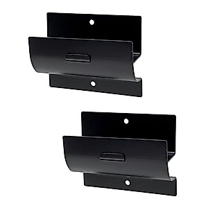 Tetra-Teknica GMH-01-2P 4-in Steel Wall Mount Ladder and Wheelbarrow Hanger, Matte Black, Pack of 2