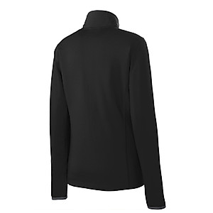 ST Ladies Sport-Wick Stretch Contrast Full-Zip Jacket XXL Black/ Charcoal Grey