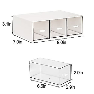 XINGWANG Desktop Stackable Drawer, Cosmetics Lipstick, Small Jewelry Storage Box, Sundries Storage (White)