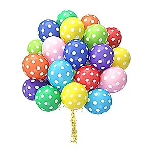 KUYYFDS Easter Decorations,Easter Polka Dot Balloon 12Inch Assorted Color Latex Balloons Easter Party Decoration 50PCS